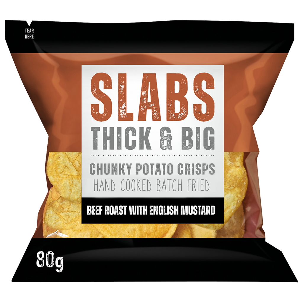 SLABS BEEF ROAST & ENGLISH MUSTARD 80g (2.8oz) big bag – We Love Crisps